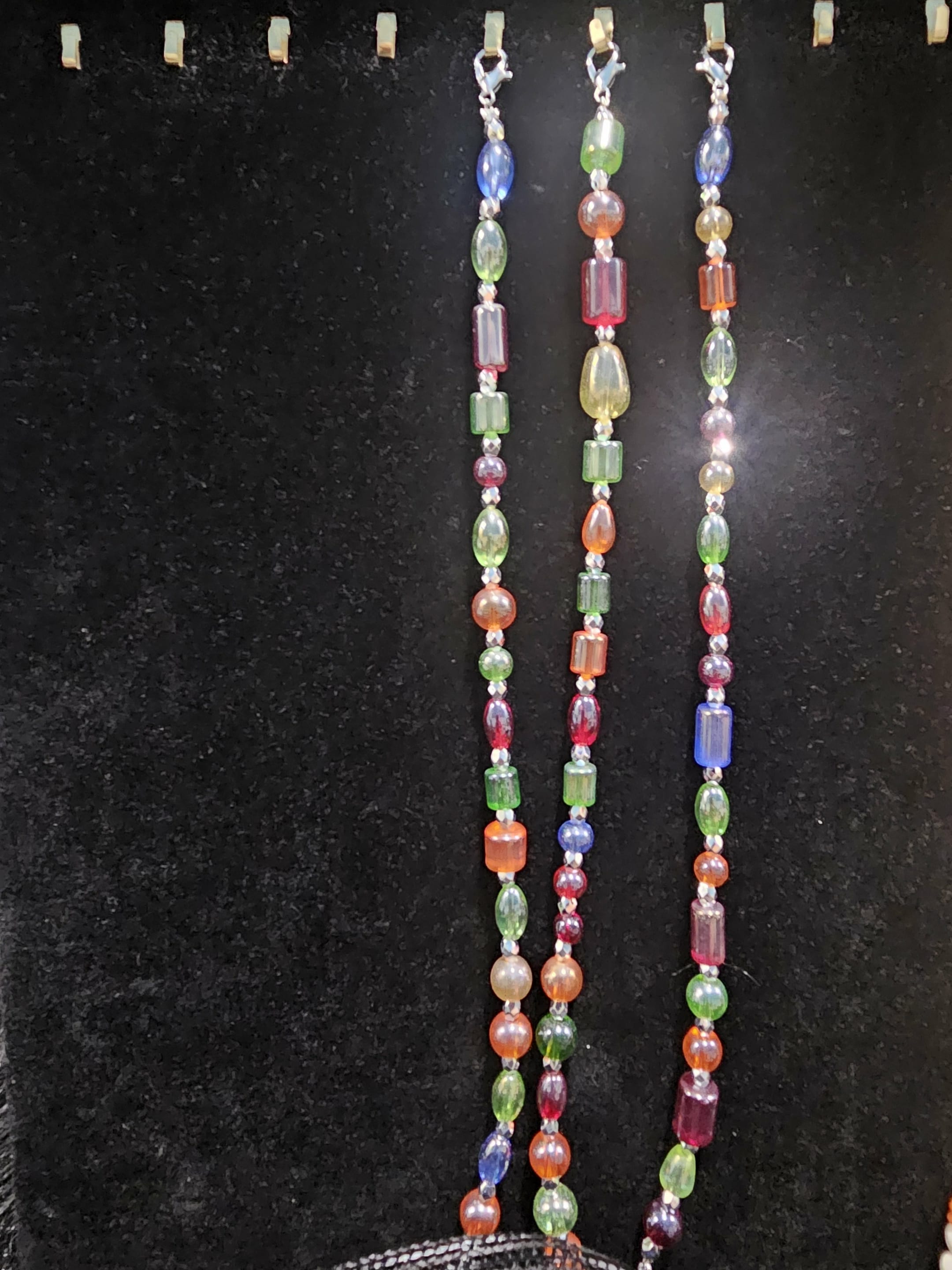 Multicolor Stone Hat Chains with Silver Accents | Western Hat Bar ...